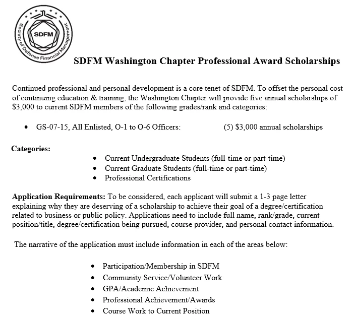 Event Summary - SDFM Washington Chapter Professional Award Scholarships ...