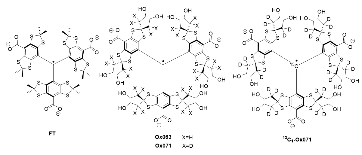 Synthesis of Ox063 and Ox071 trityl radicals and a 13C labeled ...